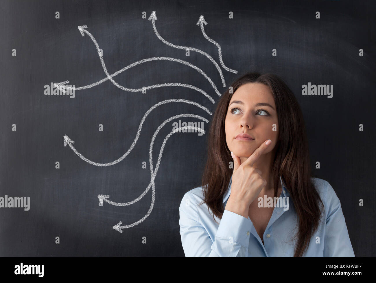 Businesswoman making decision Stock Photo - Alamy