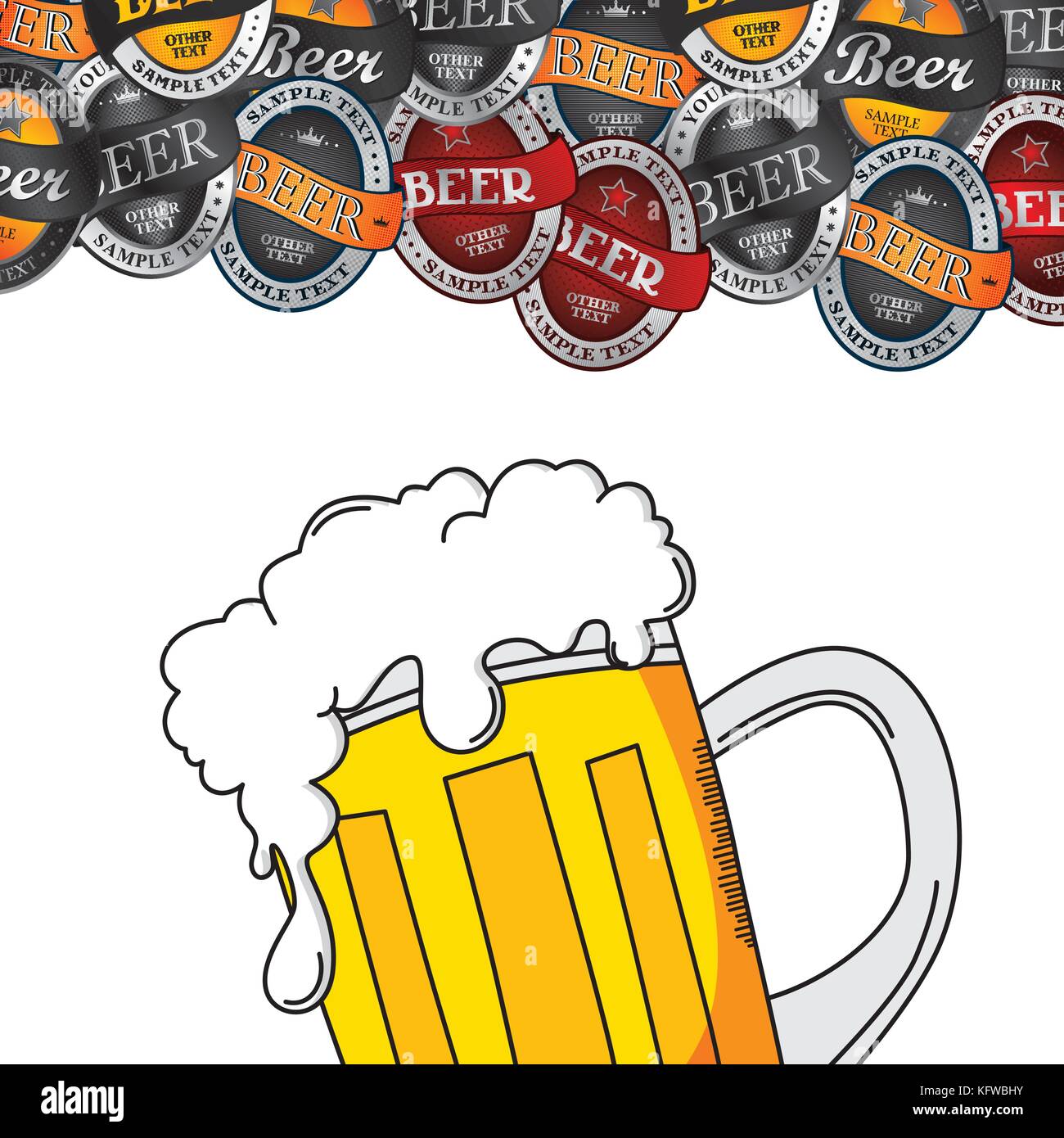 beer label theme vector graphic art design illustration Stock Vector ...