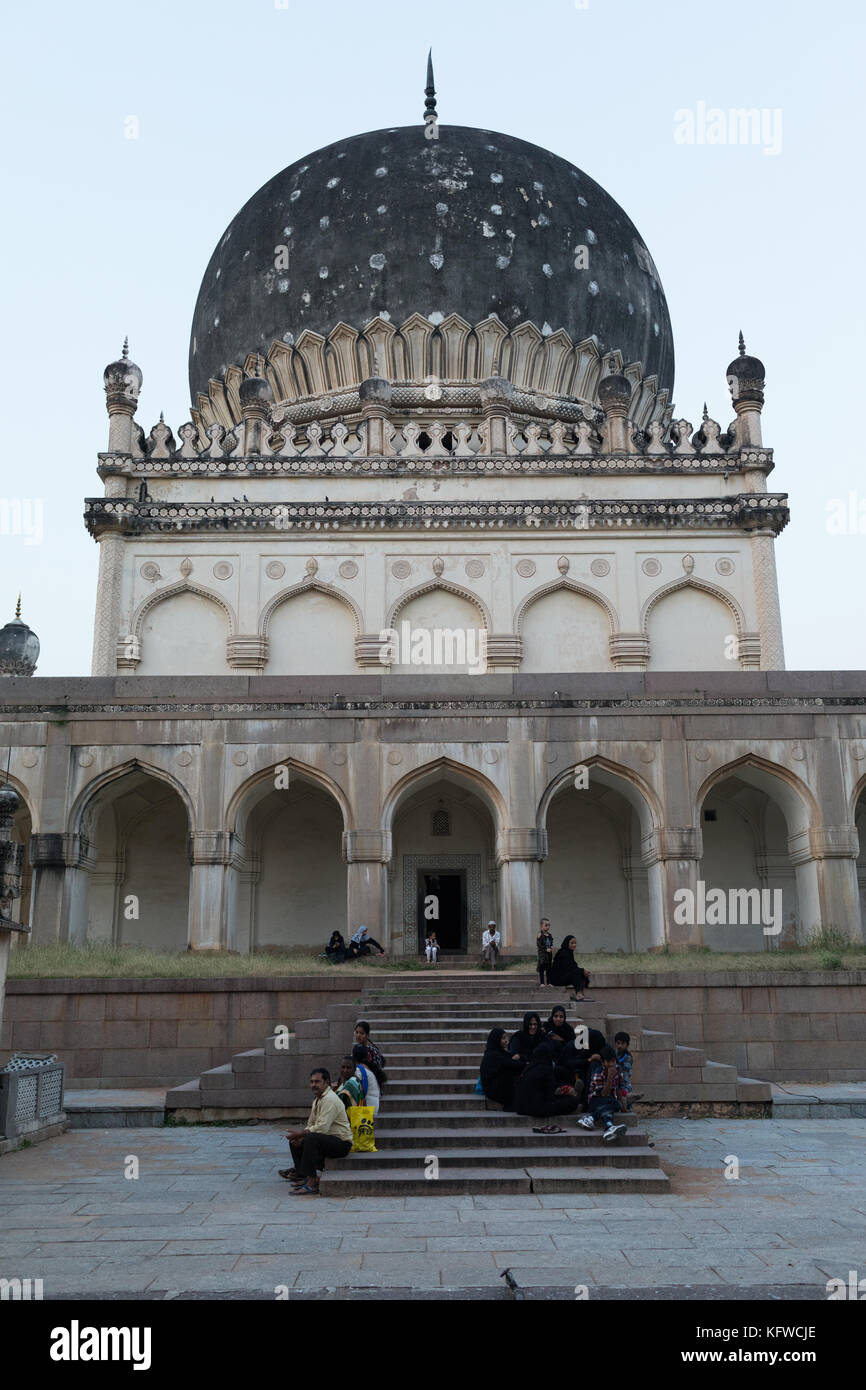 HYDERABAD,INDIA-30th OCTOBER,2017. The Qutub Shahi Tombs is a popular ...