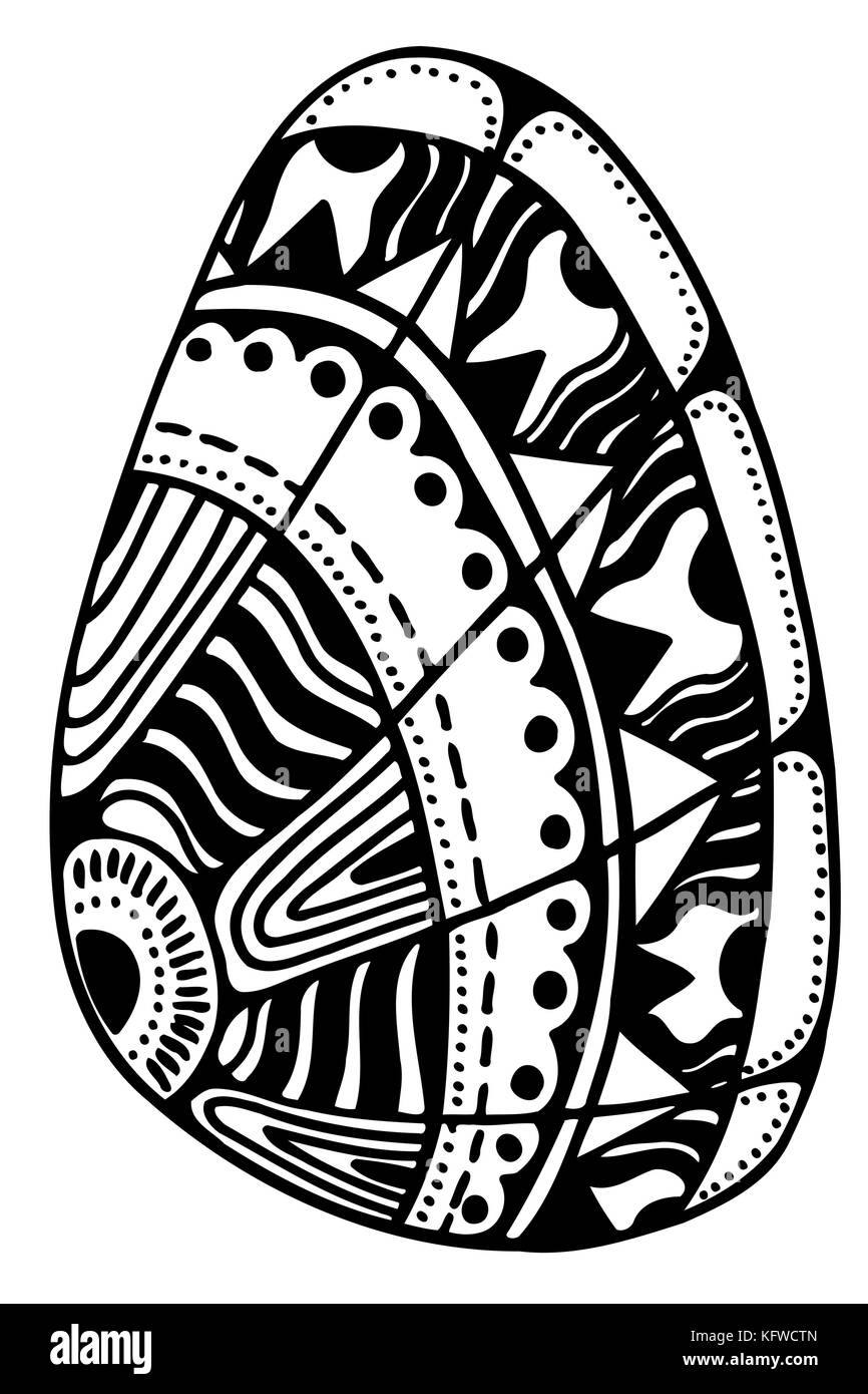 Zentangle stylized shell. Hand Drawn aquatic doodle vector illustration ...