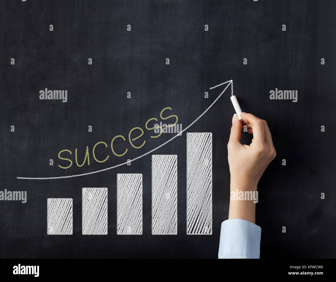 Success chart concept written on blackboard Stock Photo - Alamy