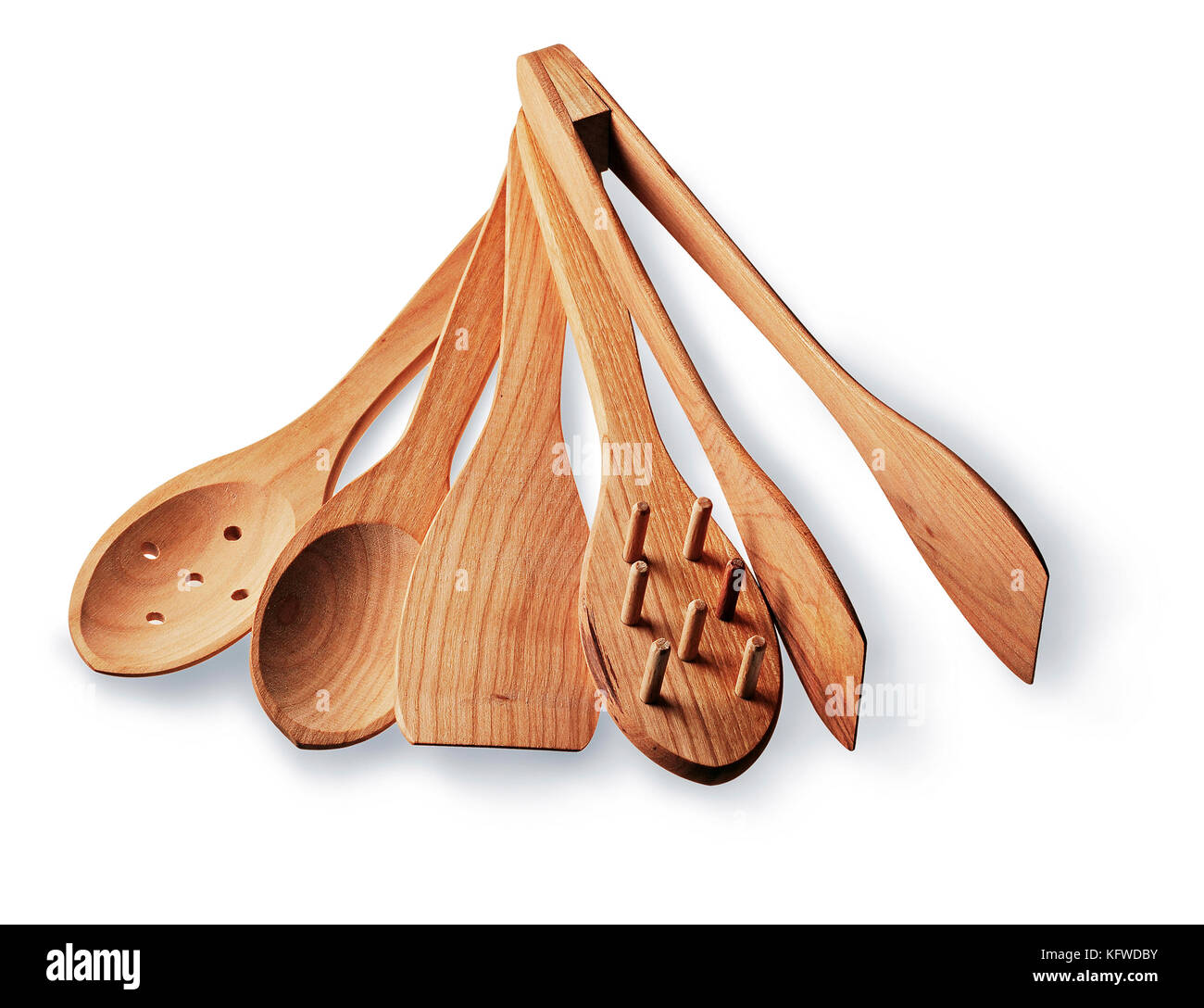 cooking utilities isolated on white background Stock Photo - Alamy