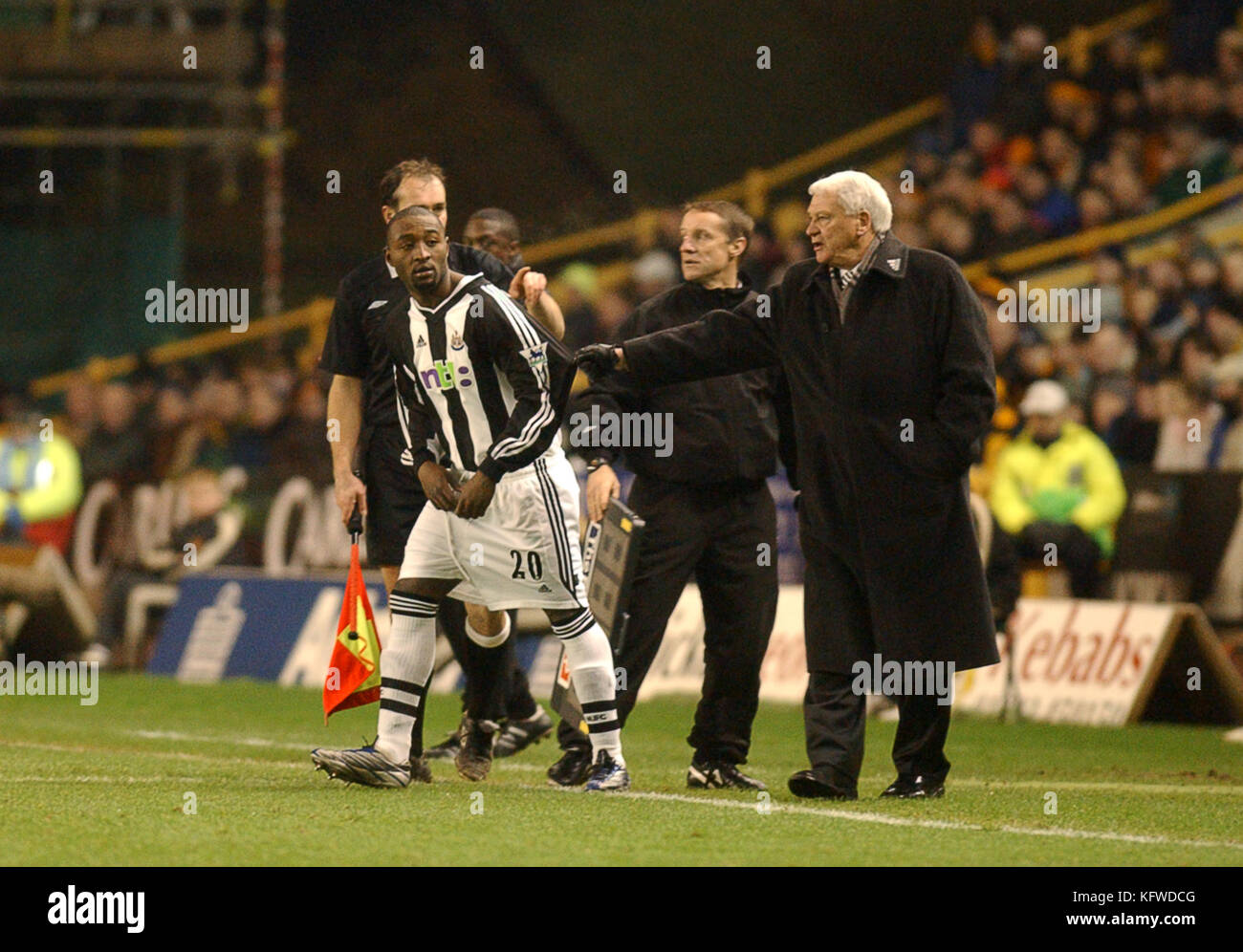 Footballer Lomano Tresor Lua Lua and Sir Bobby Robson Wolverhampton ...