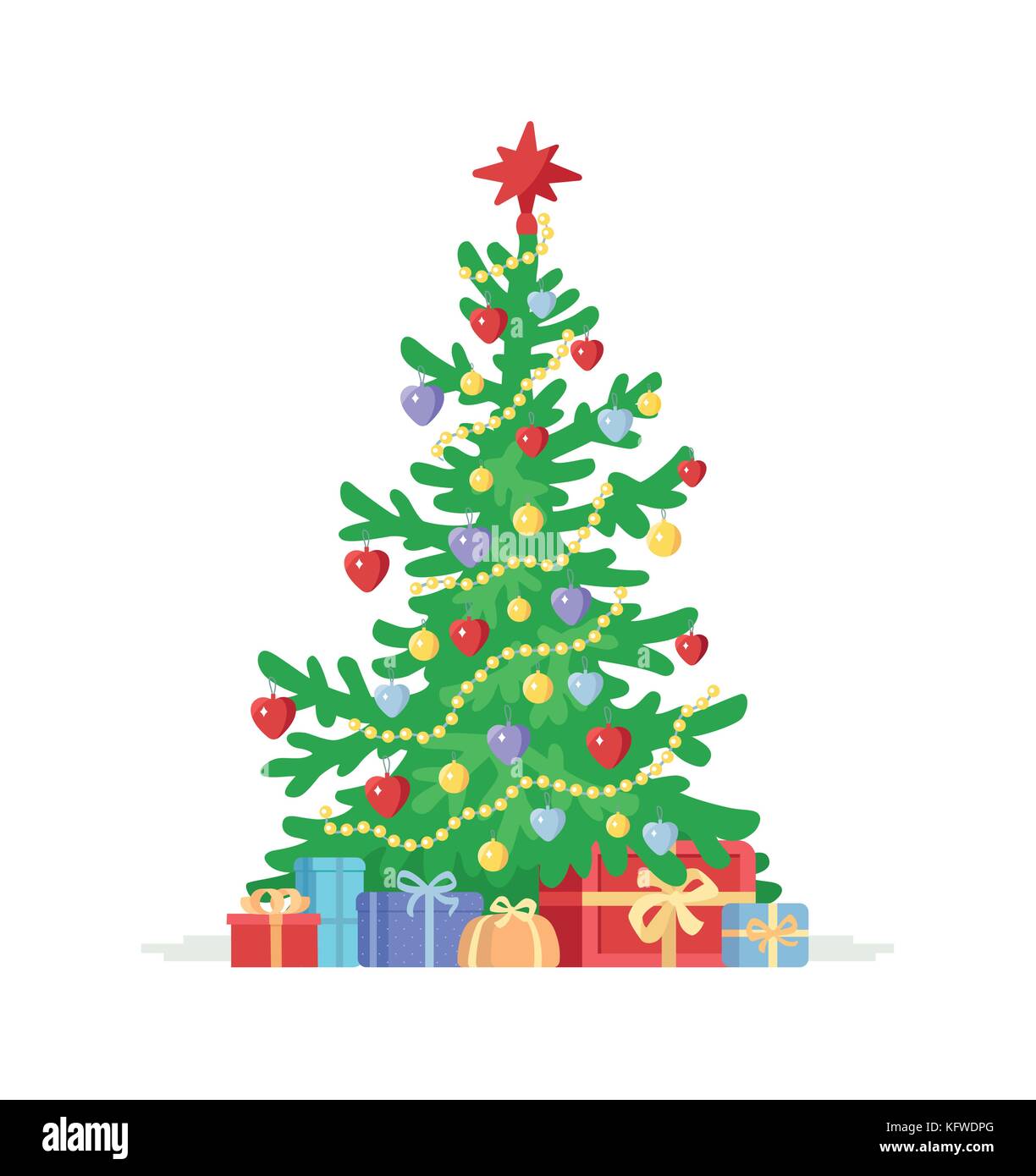 Christmas tree cartoon hi-res stock photography and images - Alamy