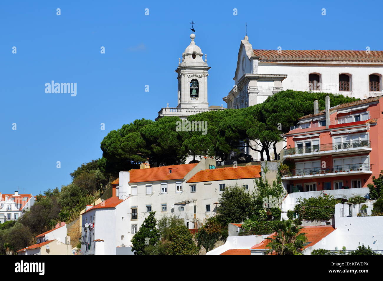 Lisbon panoramic view from the Miradouro da nossa Senhora do Monte ...