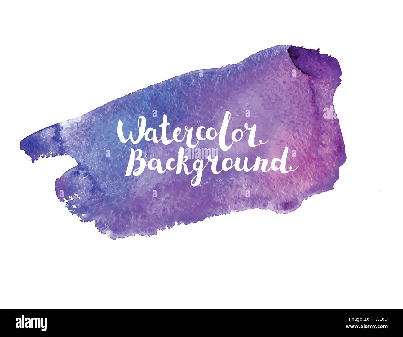 Watercolor brush paint stroke. Hand painted art with lettering vector ...