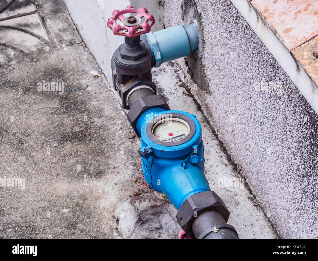 water meter with gate valve Stock Photo - Alamy