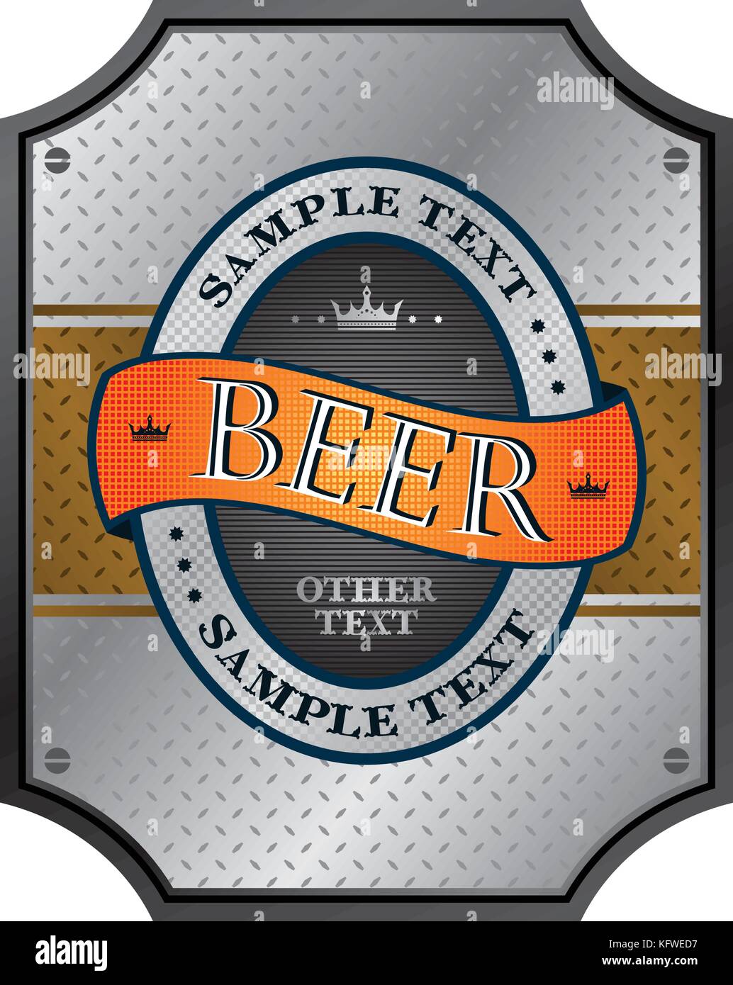 beer label sticker vector graphic art design illustration Stock Vector ...