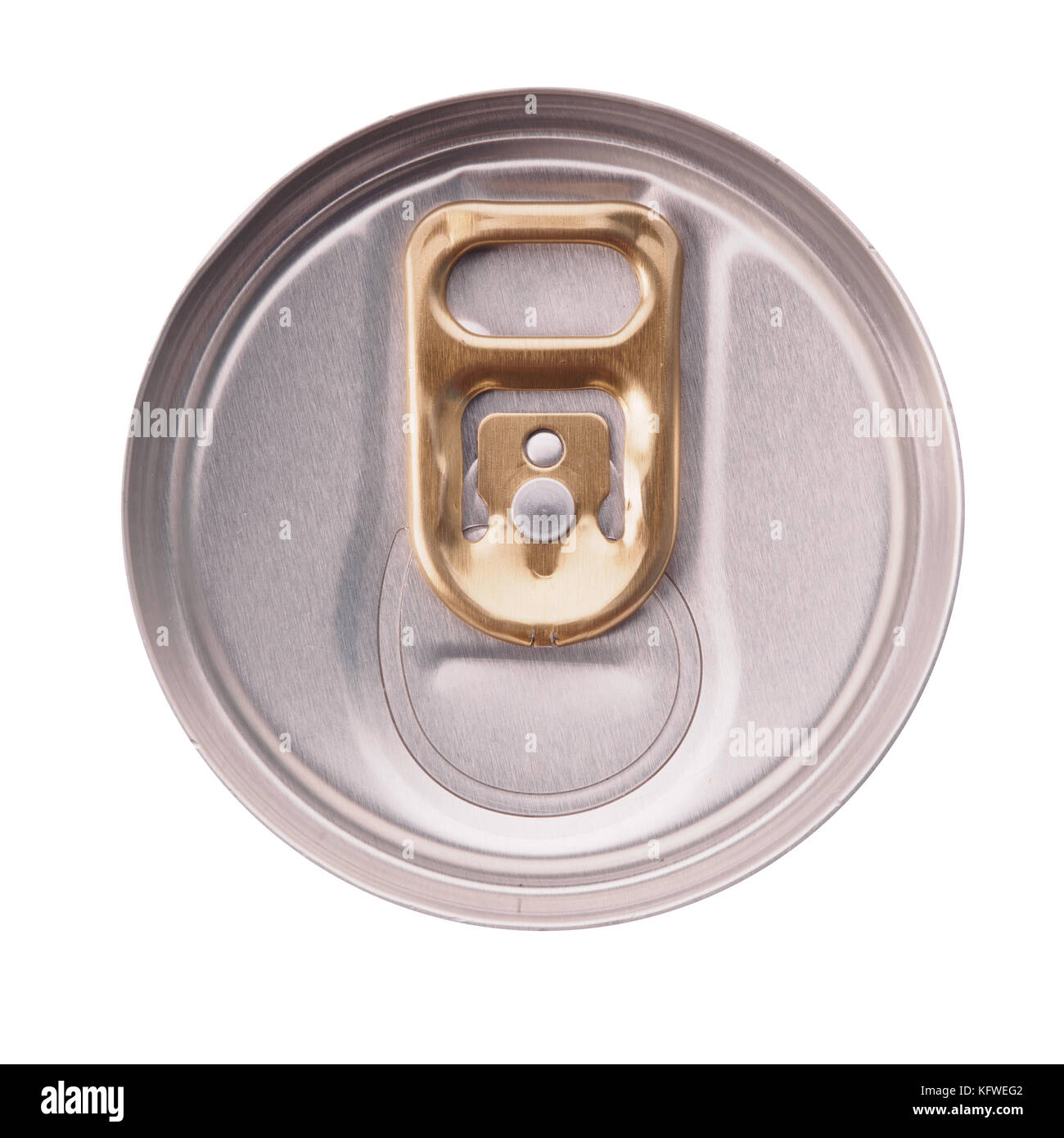 beer can isolated on white background, view from the top Stock Photo ...