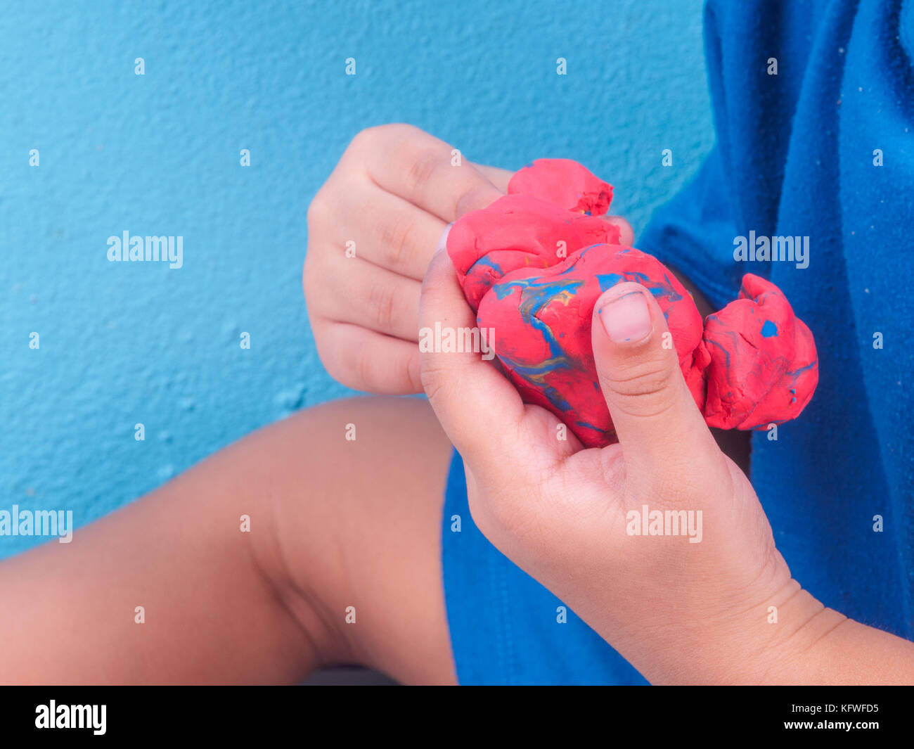 closeup of child play modeling clay Stock Photo - Alamy