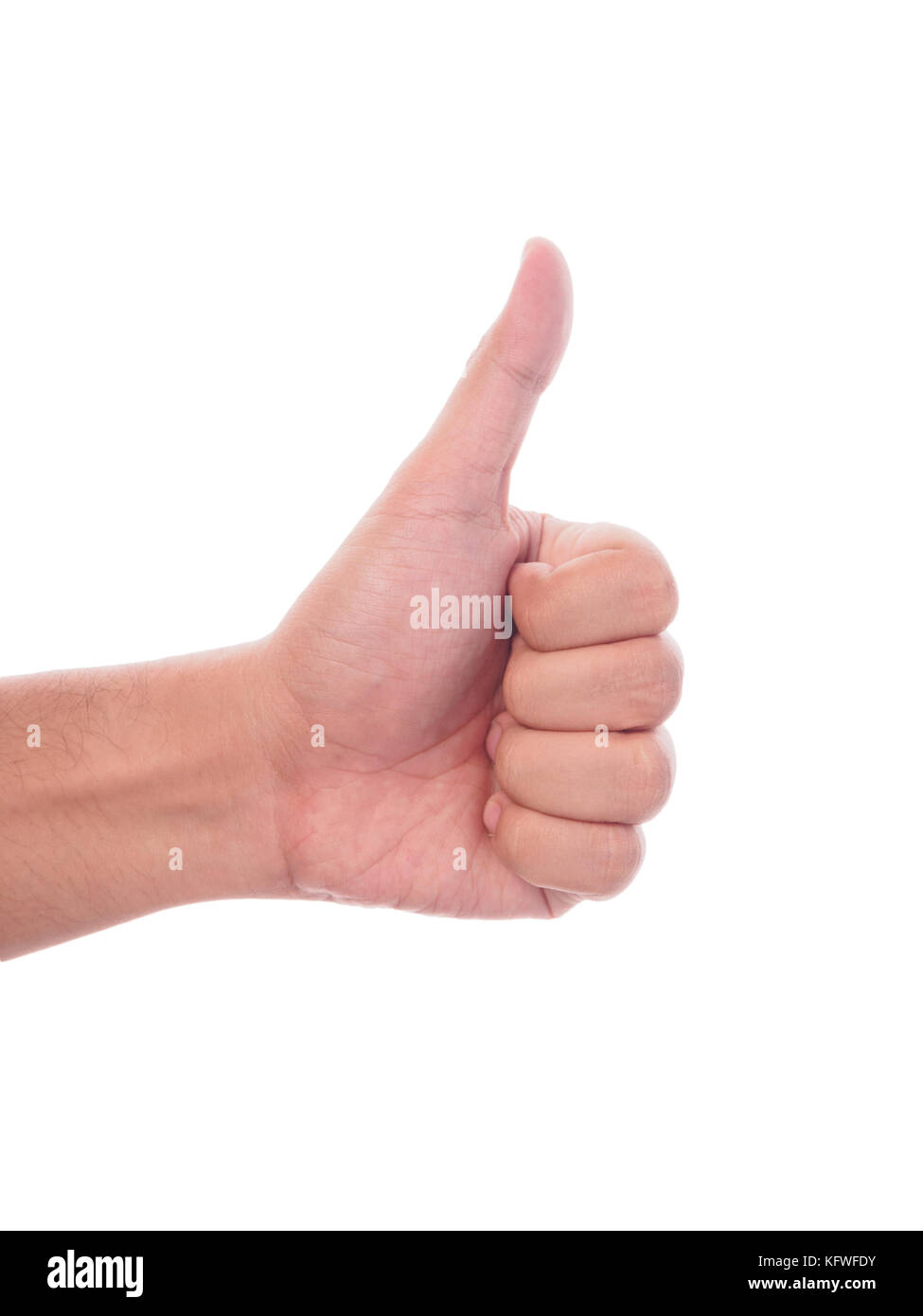 hand thumbs up isolated on white background Stock Photo - Alamy