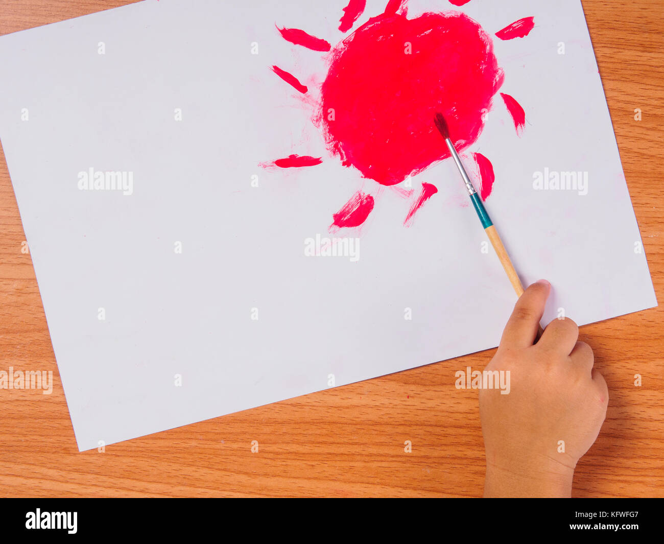 hand with brush painting Stock Photo - Alamy