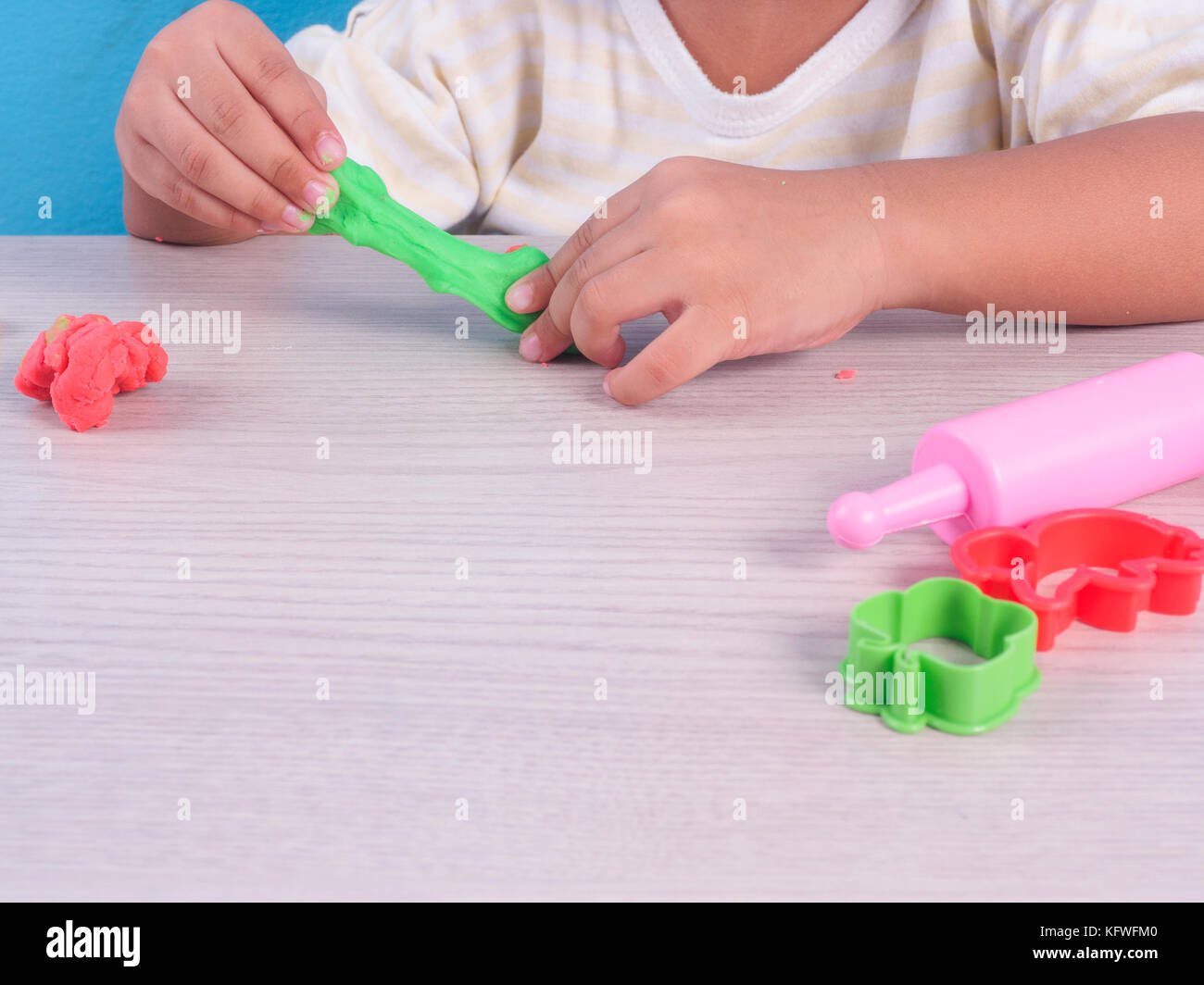 closeup of child play modeling clay Stock Photo - Alamy