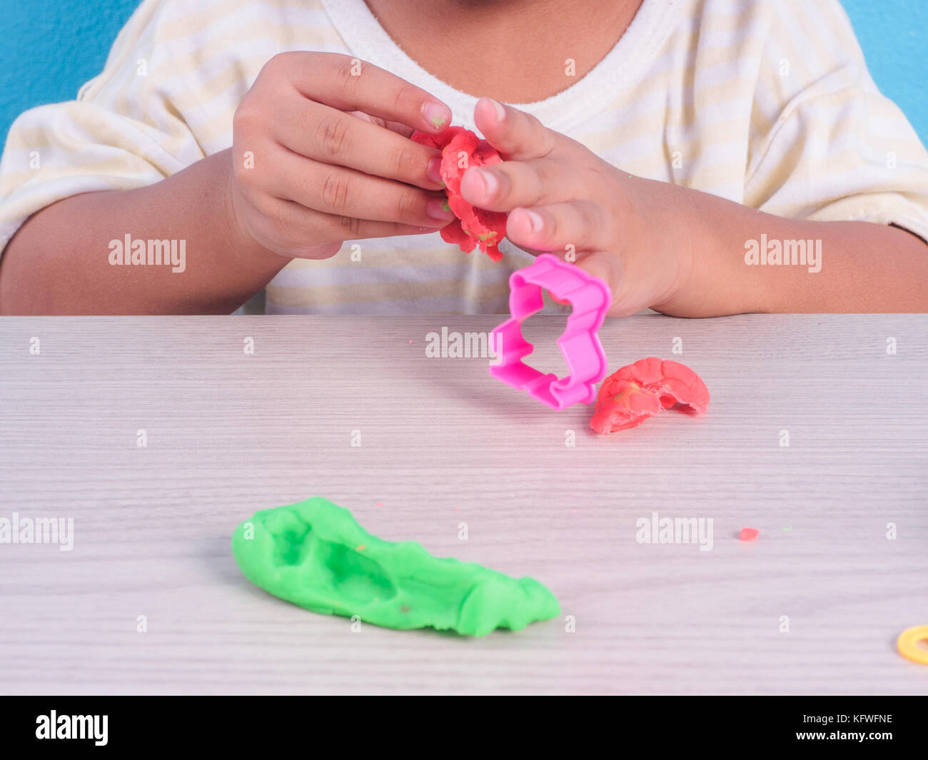 closeup of child play modeling clay Stock Photo - Alamy