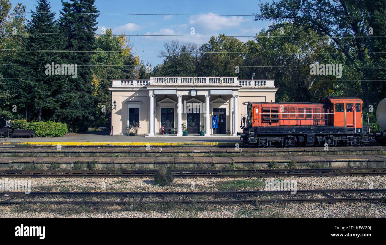 Belgrade, Serbia - Diesel locomotive at the Topcider Railway Station ...