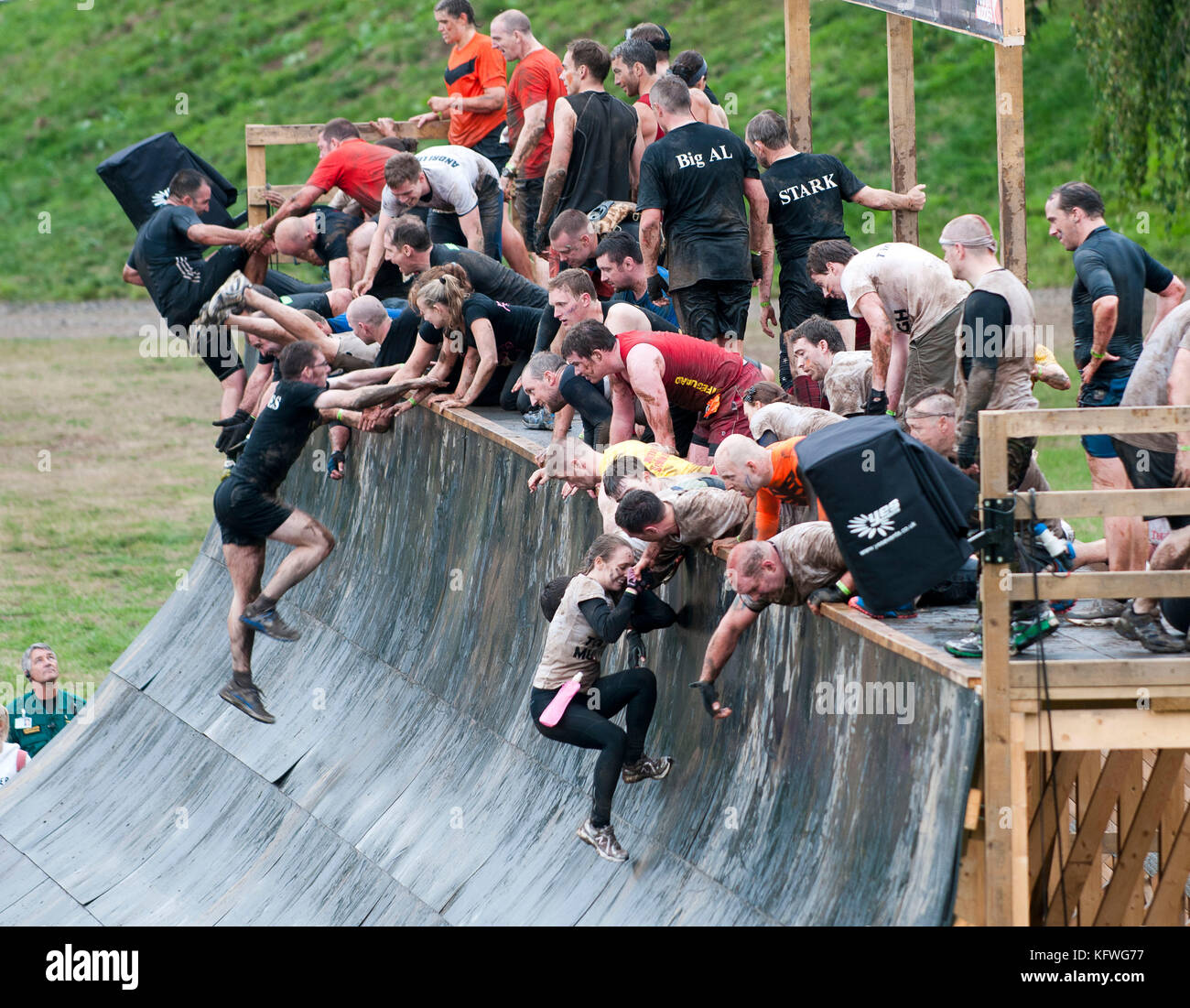 Contestants at Tuff Mudder endurance event held in Dalkeith near ...