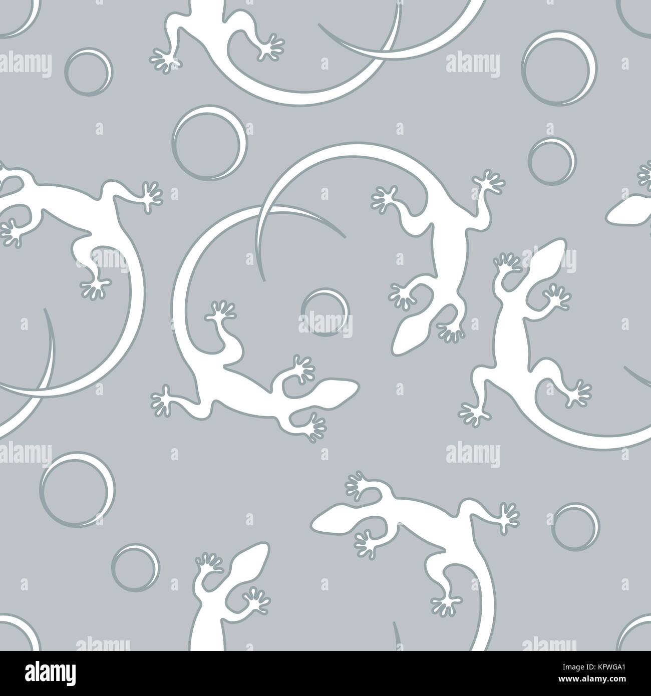 Cute seamless pattern with lizards and circles. Design for poster or ...