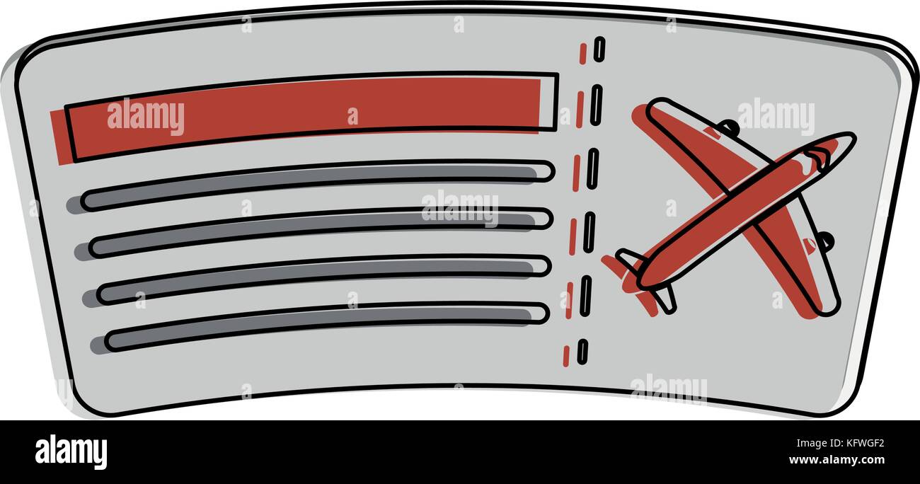 Flight boarding pass icon image Stock Vector Images - Alamy