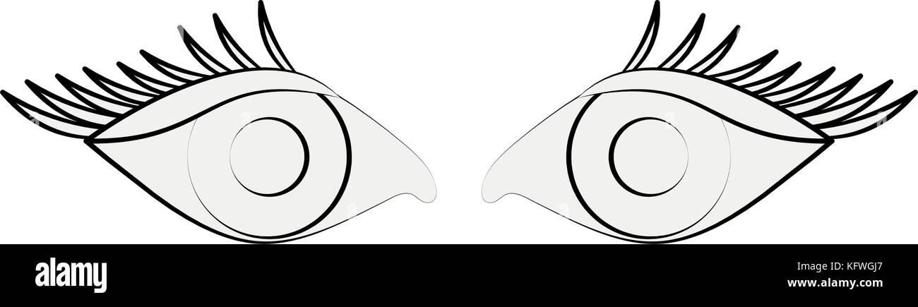 eyes with lashes icon image Stock Vector Image & Art - Alamy
