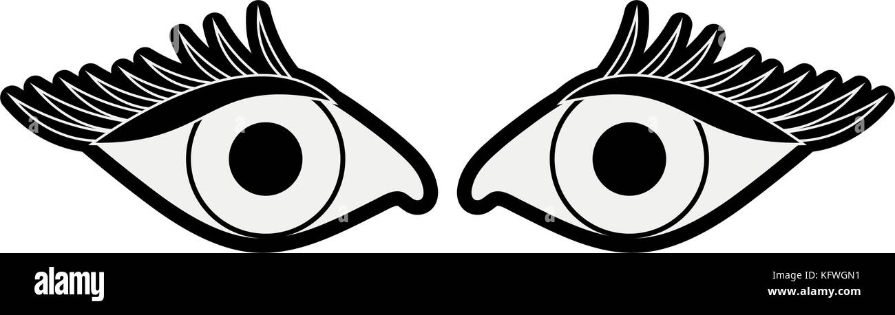 eyes with lashes icon image Stock Vector Image & Art - Alamy