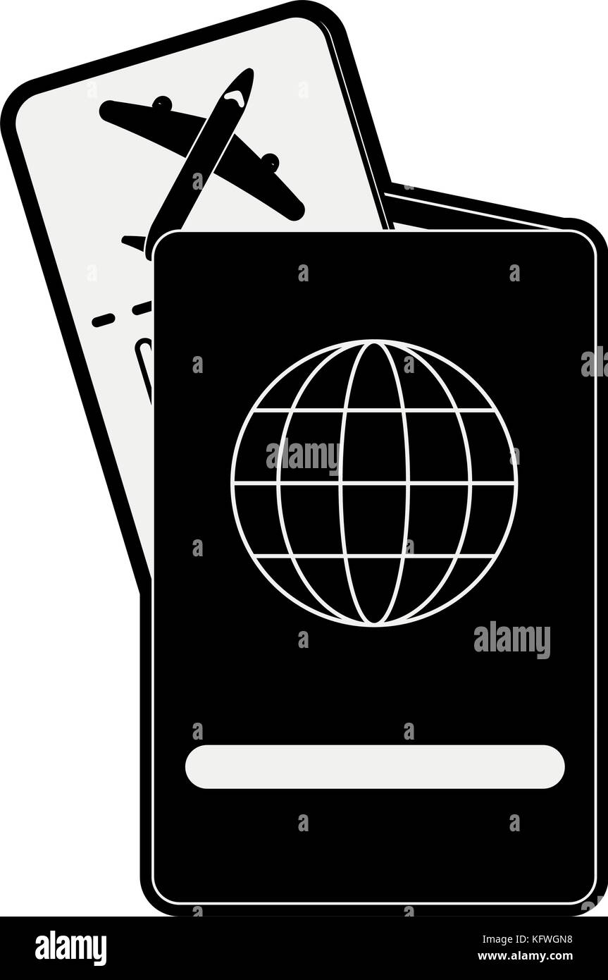 Black passport check Stock Vector Images - Alamy