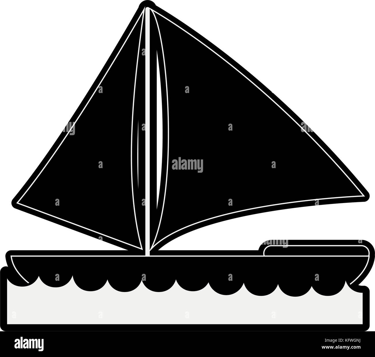 Explorer on boat Stock Vector Images - Alamy