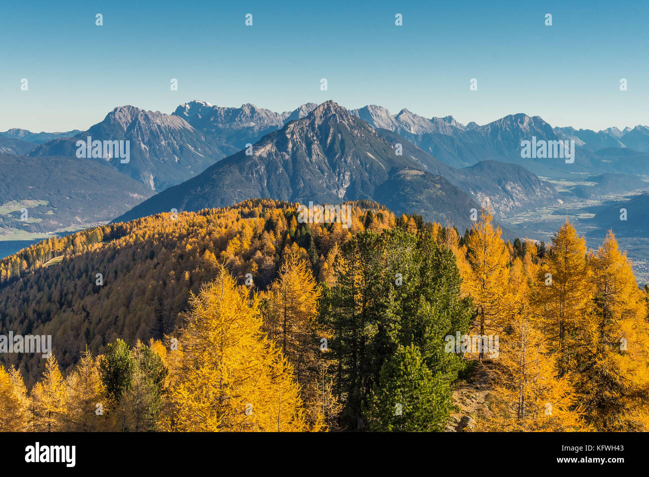 autumn mountain landscape in the alps in the Tyrol, Austria Stock Photo ...
