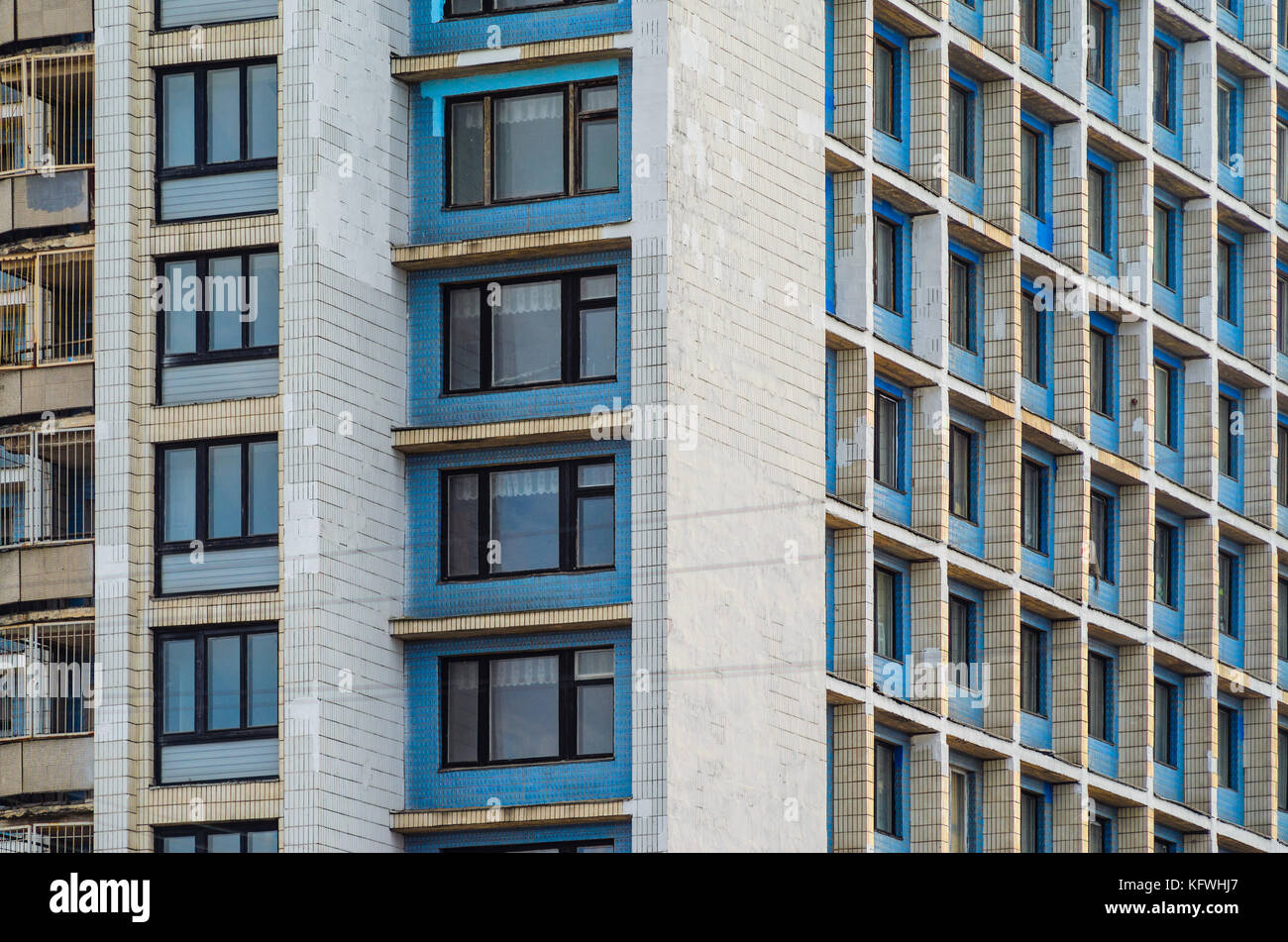 Facade of an old high-rise building. Urbanization concept Stock Photo ...
