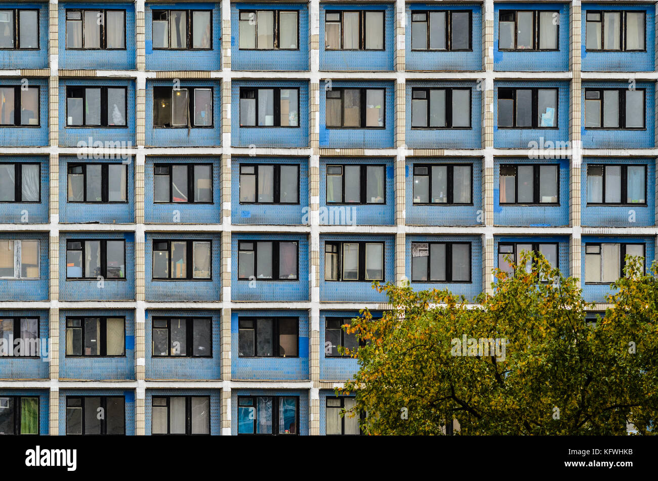 Facade of an old high-rise building. Urbanization concept Stock Photo ...