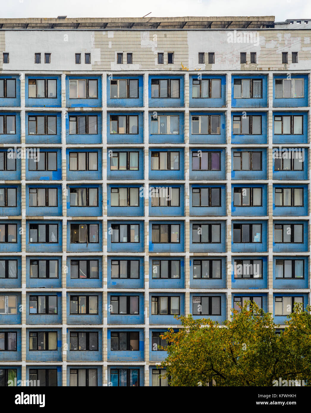 Facade of an old high-rise building. Urbanization concept Stock Photo ...