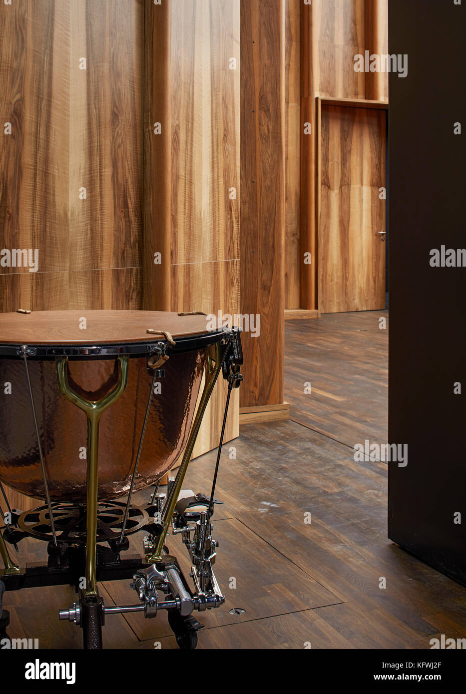 Back stage entrance to Chamber music hall. Carmen Würth Forum ...