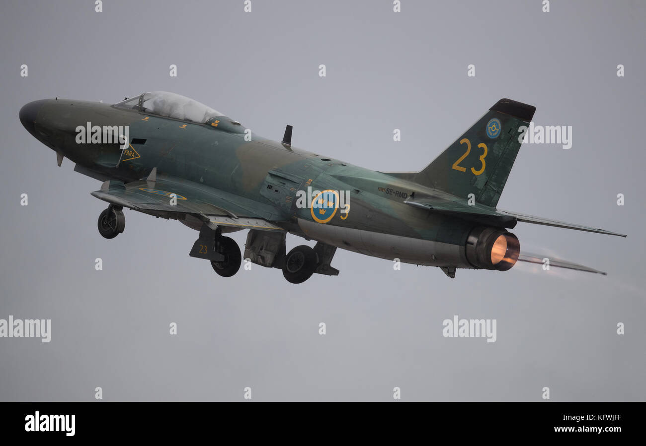 Saab J32B Lansen vintage jet Stock Photo - Alamy