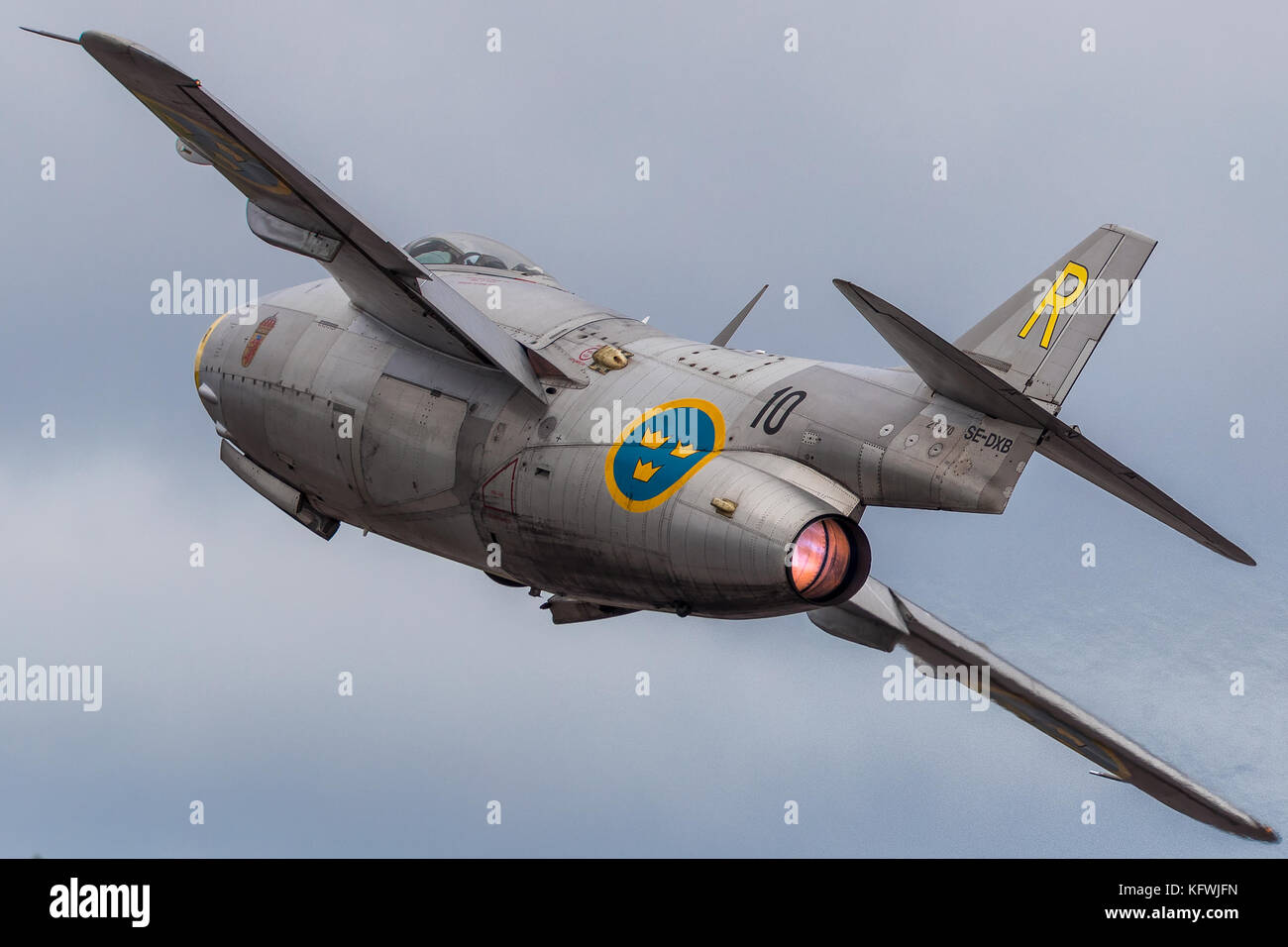 Swedish air force historic flight´s beautiful Saab J29 Tunnan Stock ...