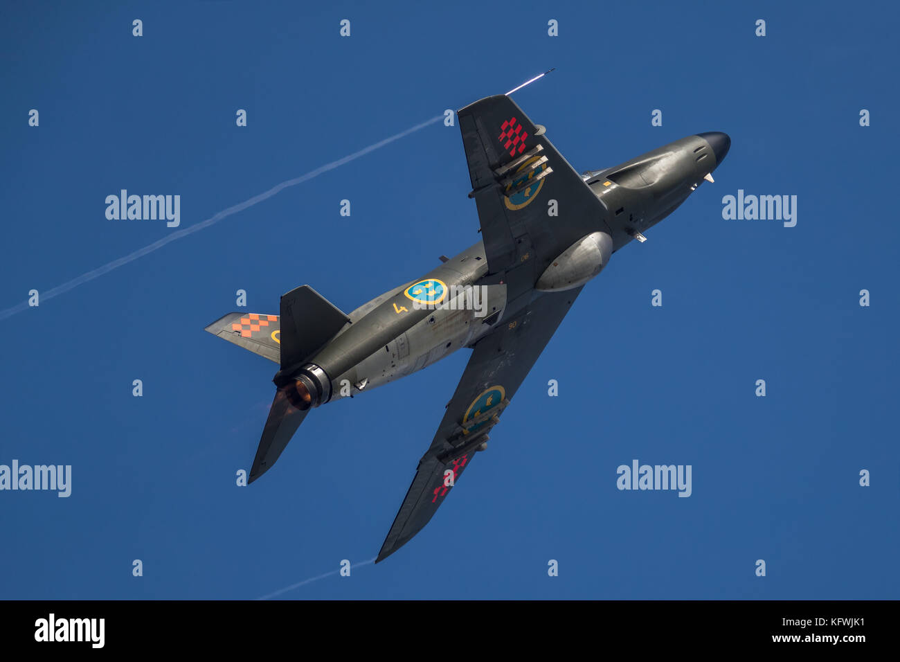 Saab J32B Lansen vintage jet Stock Photo - Alamy
