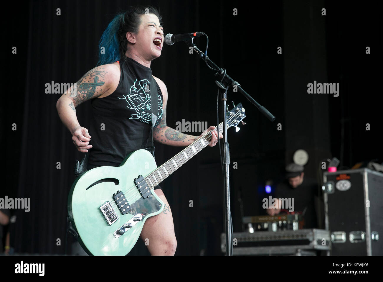 Linh Le of Bad Cop Bad Cop performs during the Punk In Drublic Festival ...