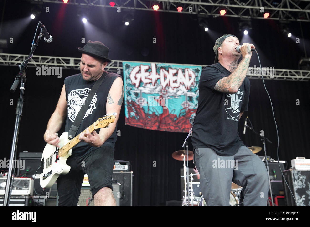 Mike McGuire and Sam King of Get Dead perform during the Punk In ...