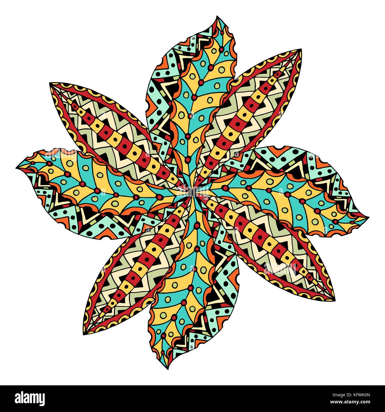 Beautiful Deco Mandala, Patterned design. Vector illustration Stock ...