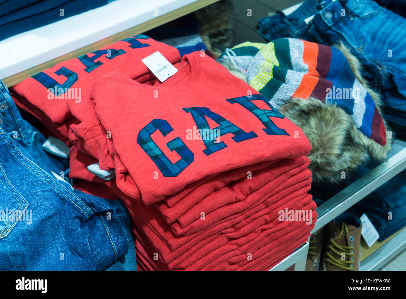 The brand new Gap "global brand flagship store" in Times Square in New ...