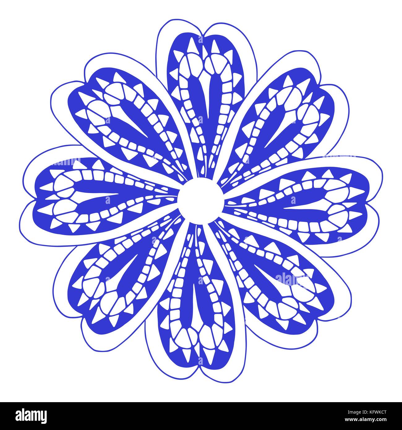 Rosette ornament. Isolated on white. Vector Illustration Stock Vector ...