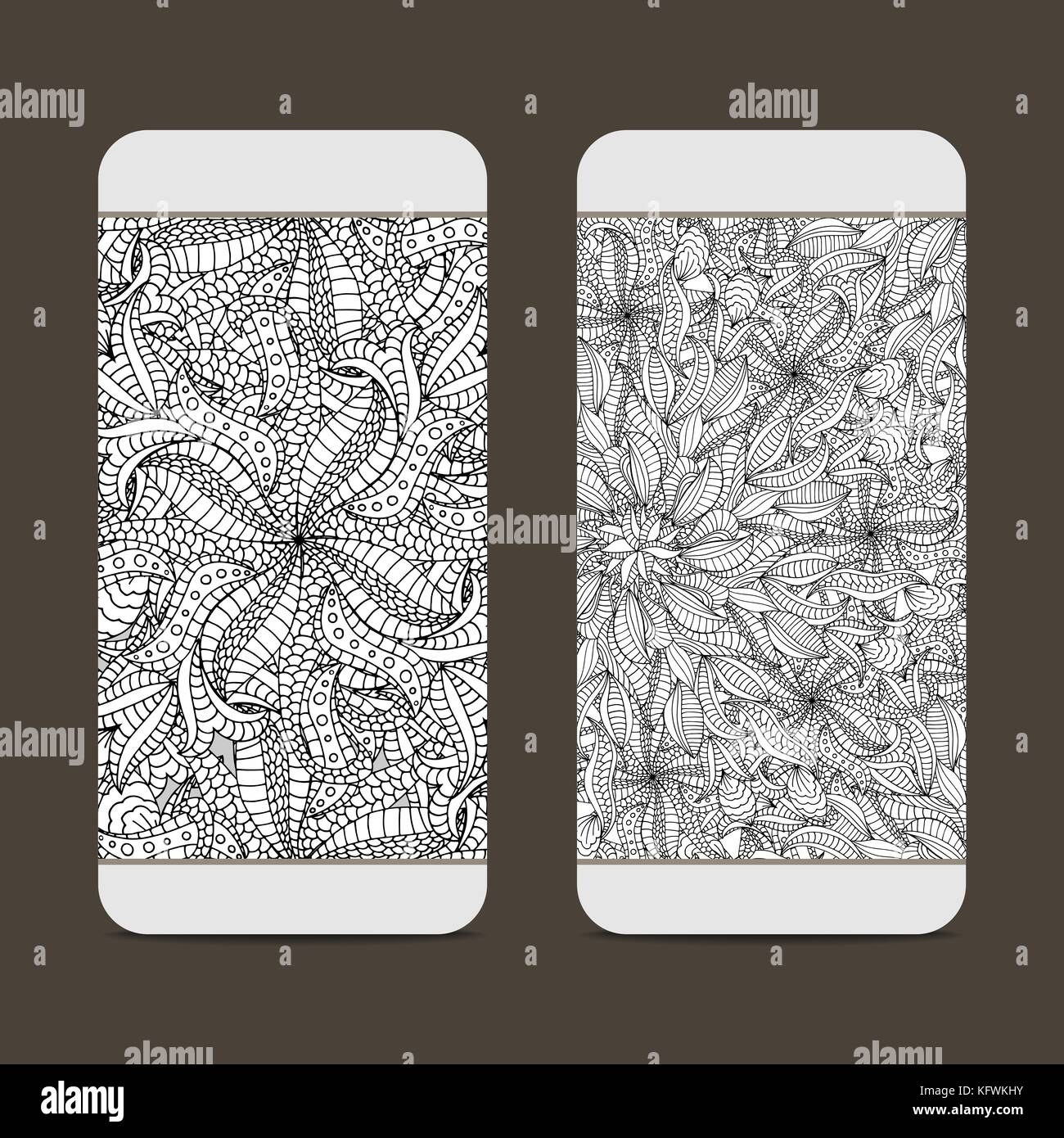 Mobile phone cover back for your design with abstract Pattern. Vector ...