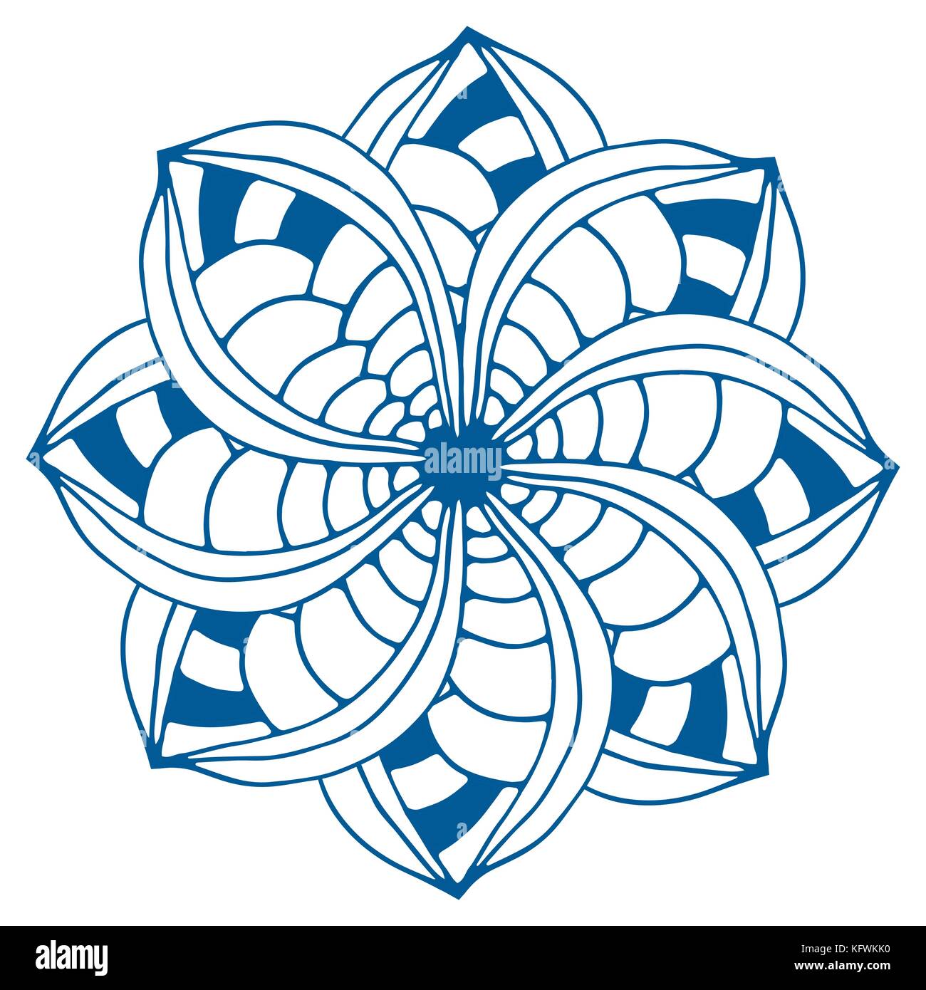 Rosette ornament. Isolated on white. Vector Illustration Stock Vector ...