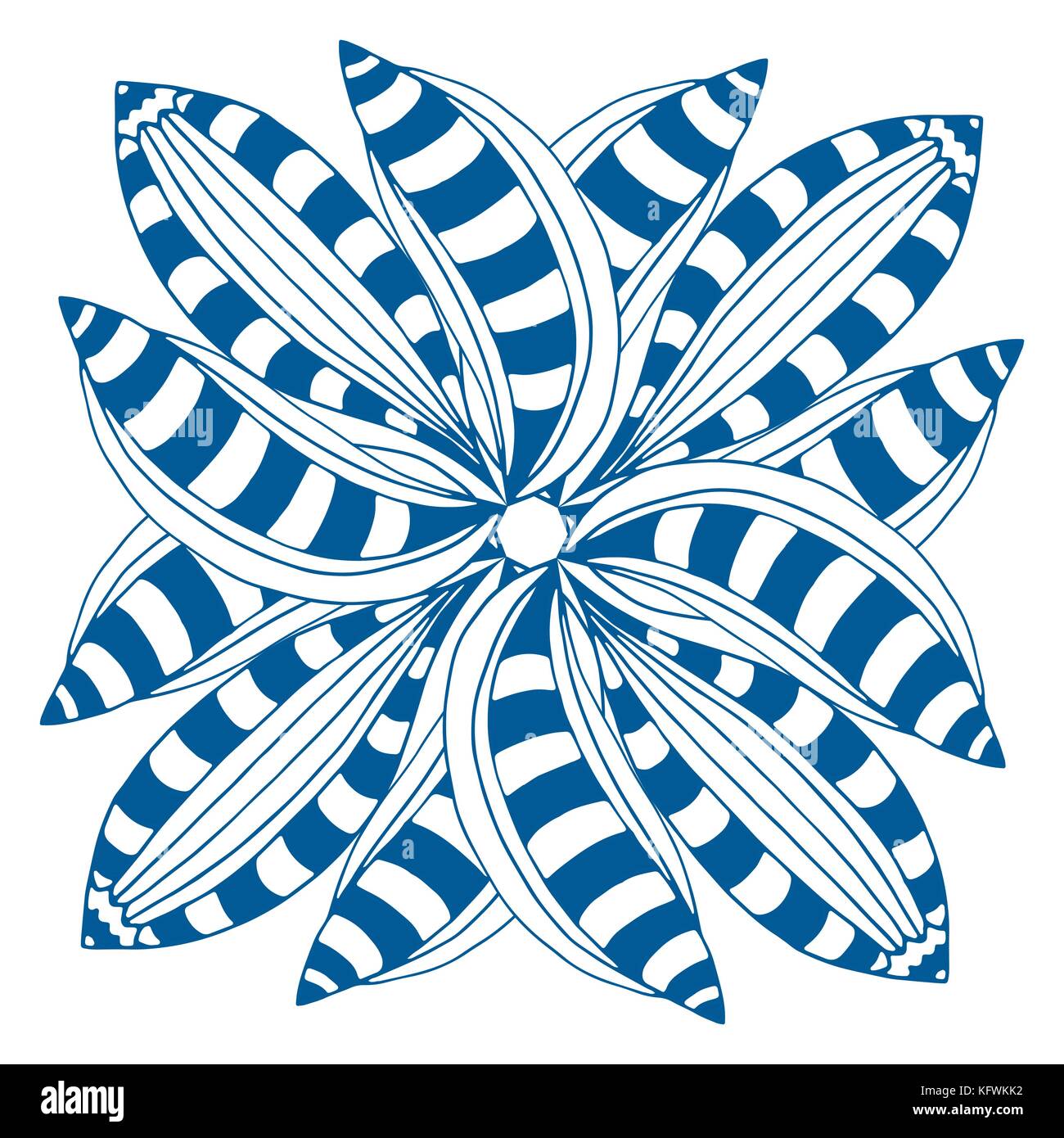Rosette ornament. Isolated on white. Vector Illustration Stock Vector ...