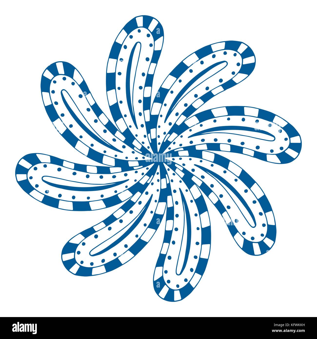 Rosette ornament. Isolated on white. Vector Illustration Stock Vector ...