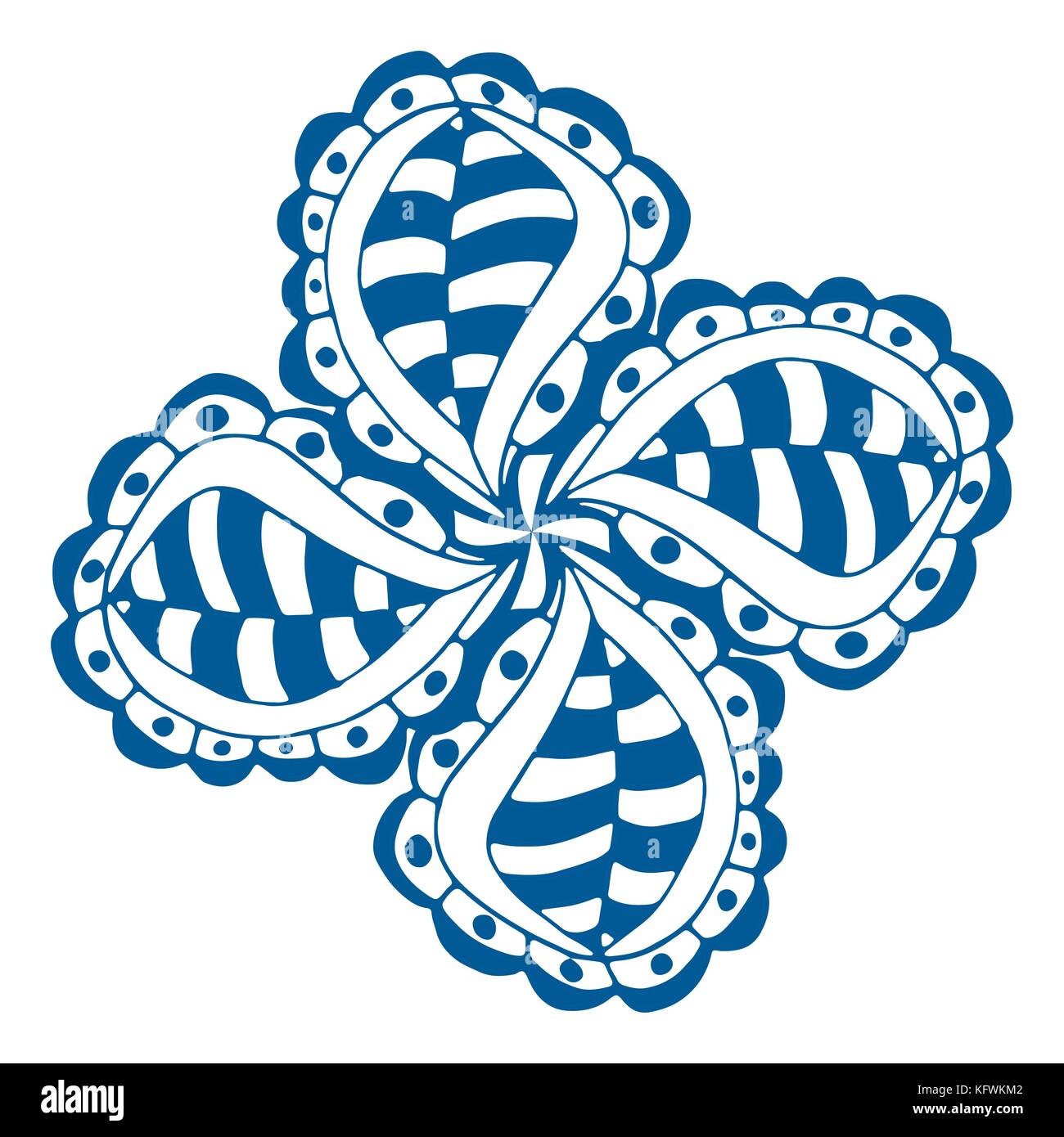 Rosette ornament. Isolated on white. Vector Illustration Stock Vector ...