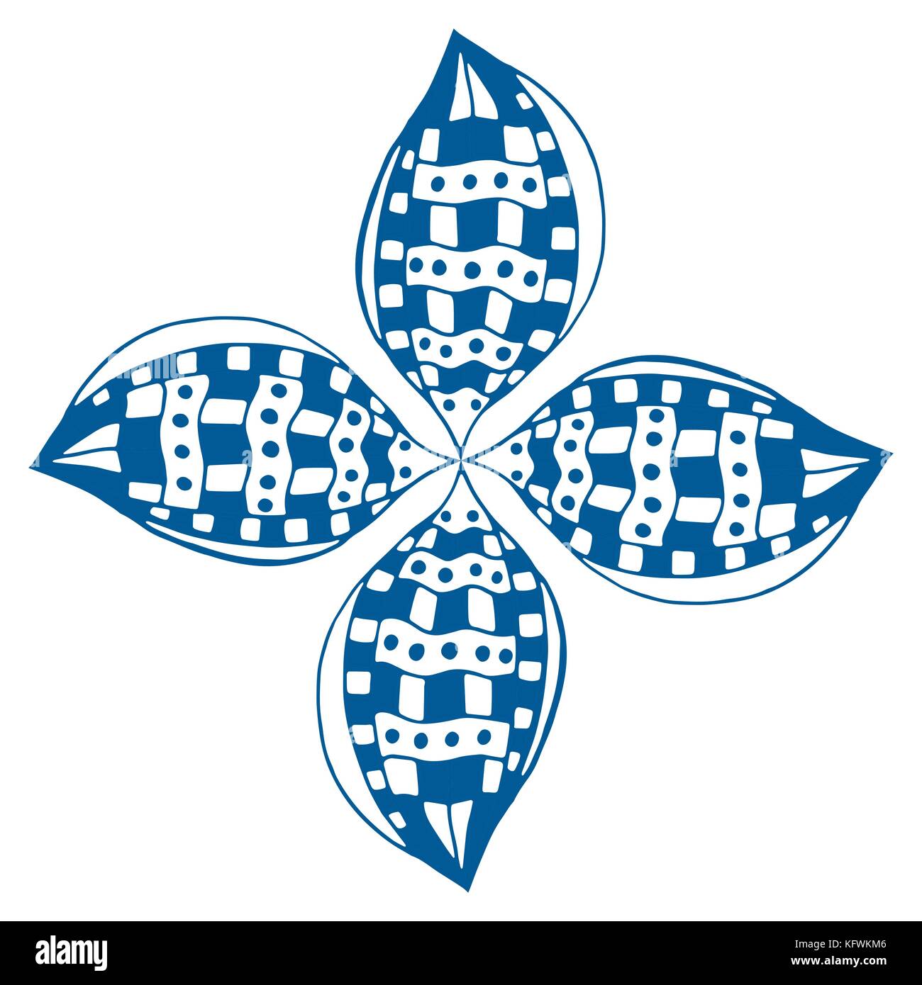 Rosette ornament. Isolated on white. Vector Illustration Stock Vector ...