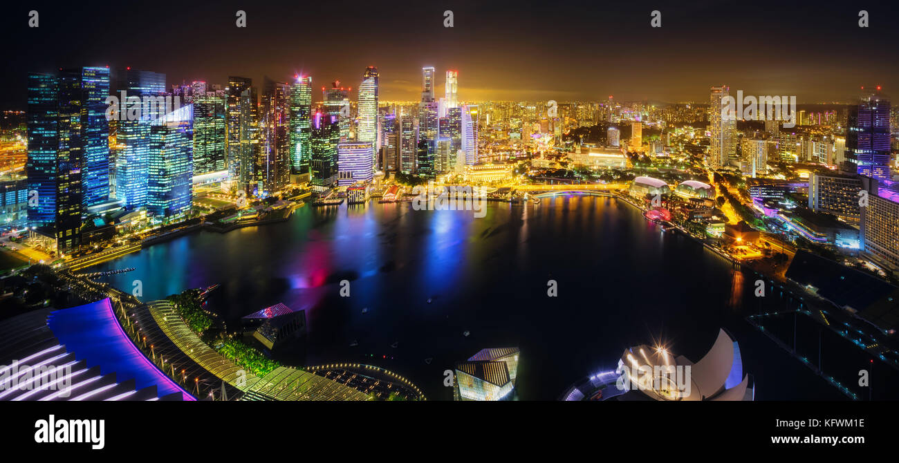 Singapore skyline background Stock Photo - Alamy