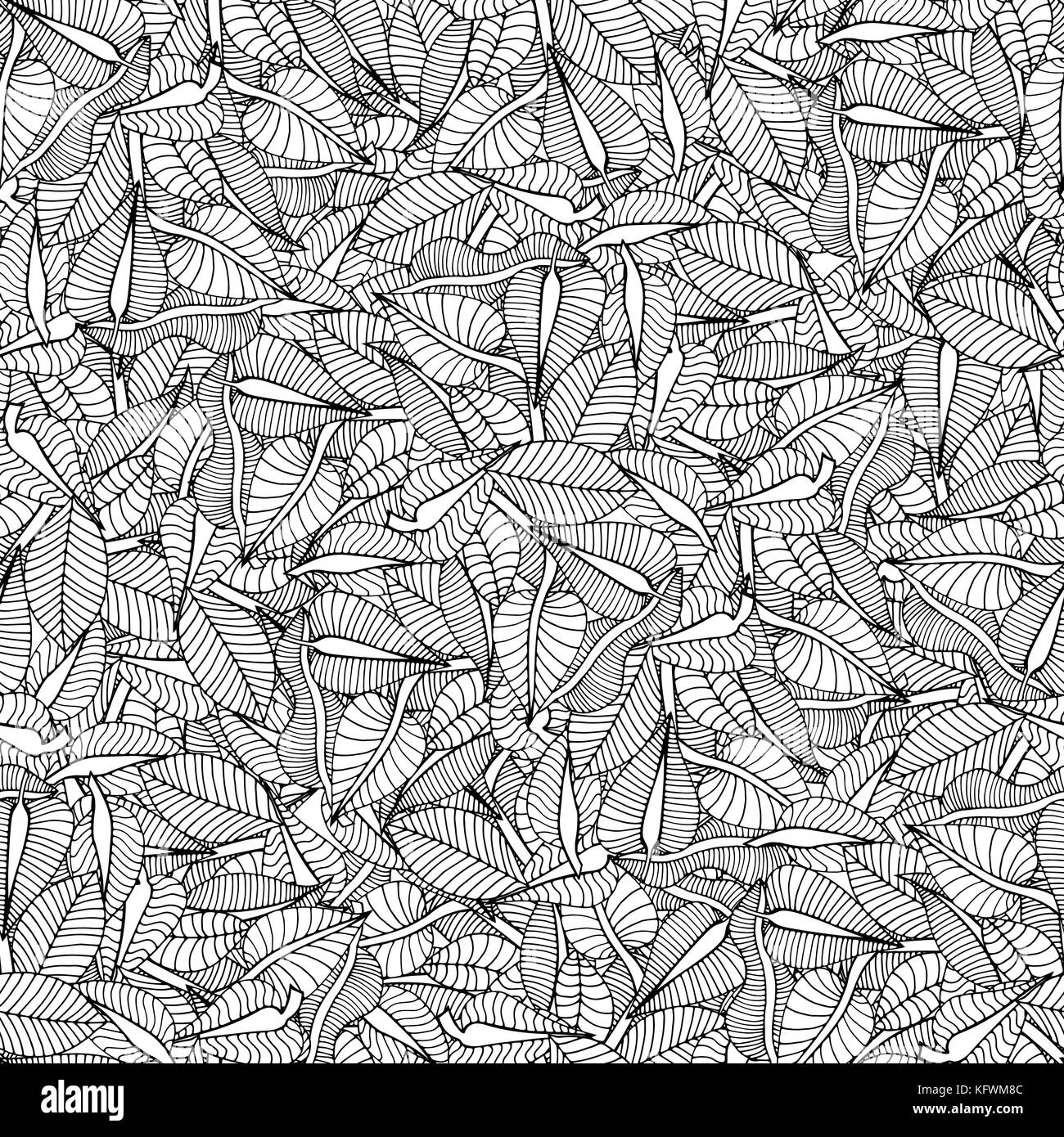 Beautiful Seamless leaf background pattern. Vector illustration Stock ...