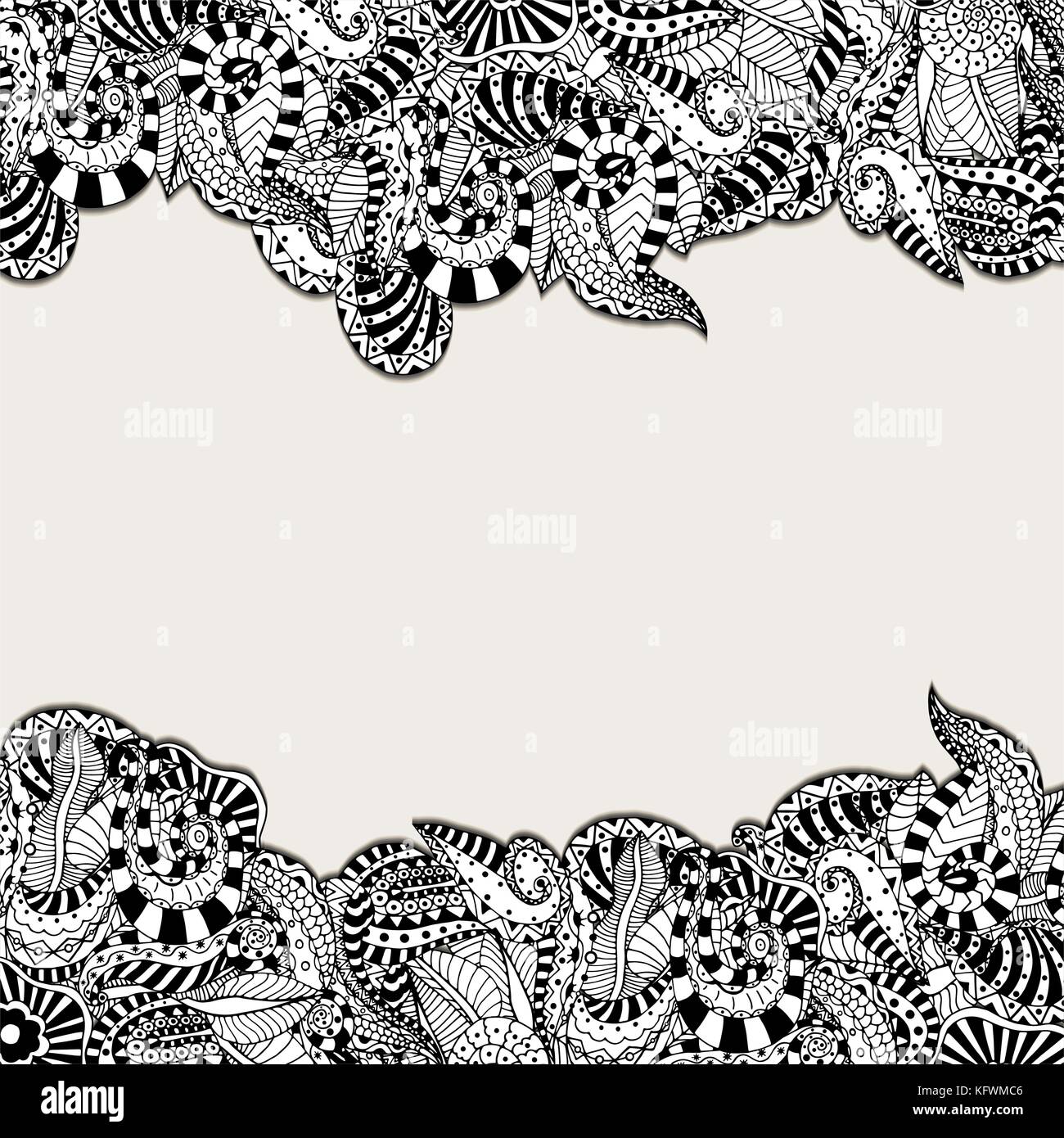 Abstract decorative nature frame, background. Vector illustration Stock ...