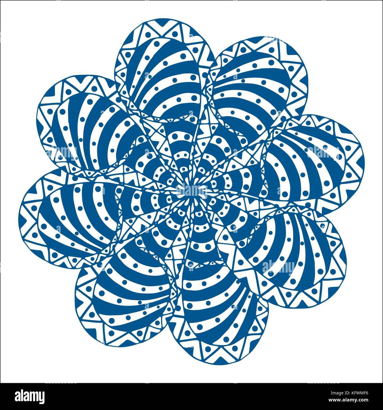 Rosette ornament. Isolated on white. Vector Illustration Stock Vector ...
