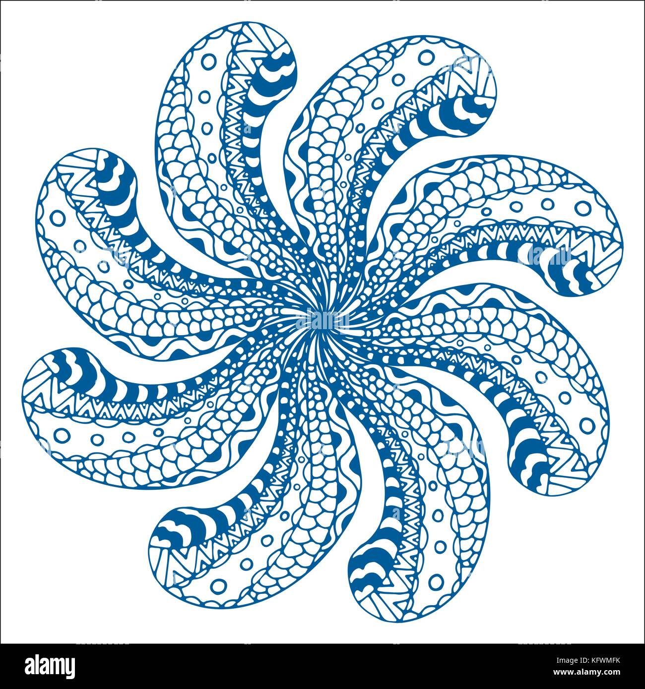 Rosette ornament. Isolated on white. Vector Illustration Stock Vector ...